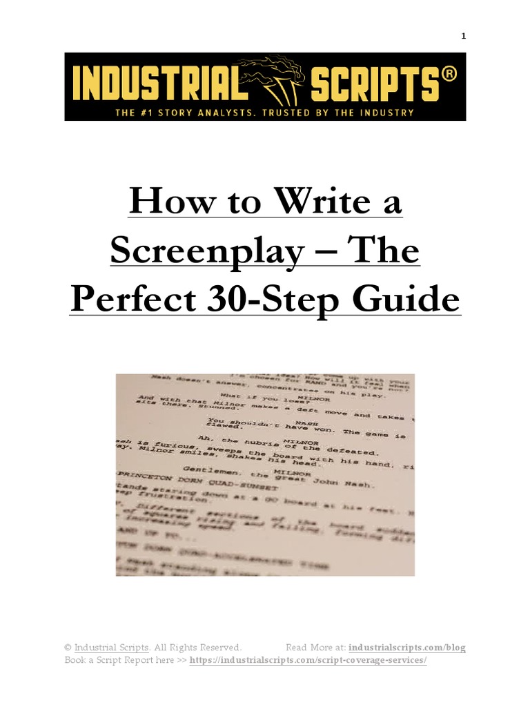 How To Write A Screenplay | PDF | Screenplay | Screenwriting
