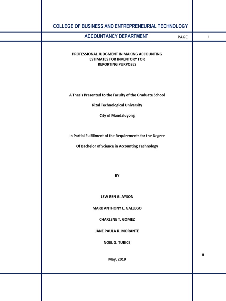 Professional Judgment in Making Accounting Estimates For Inventory For ...