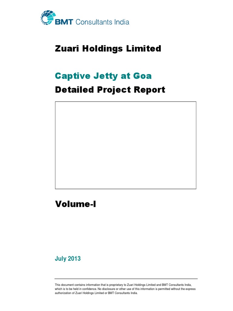 Captive Jetty Project Report for Goa | PDF | Ships | Transport