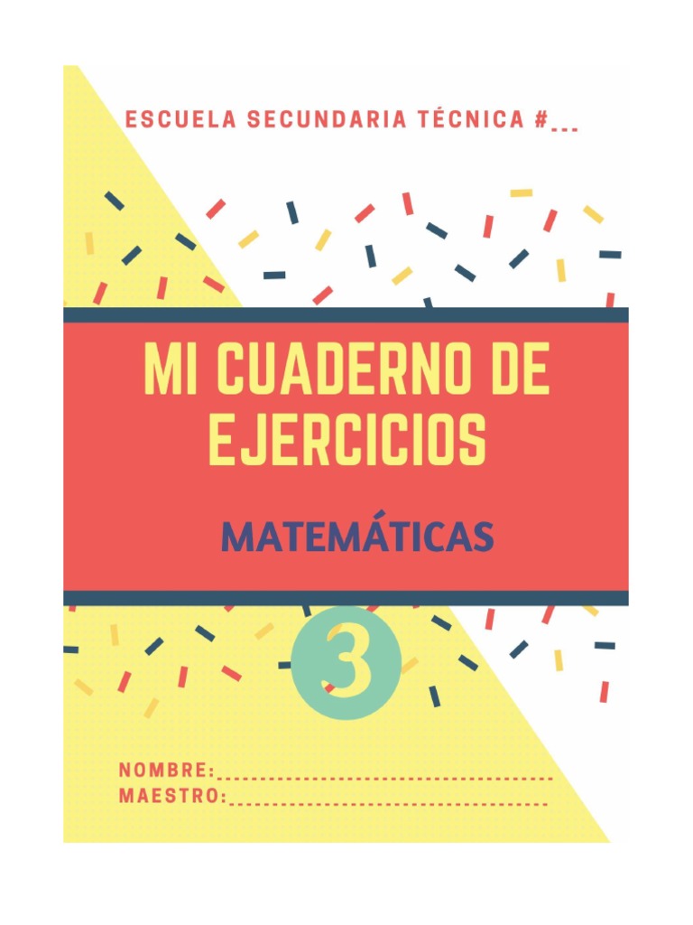 Cuaderno de Ejercicios Matemáticos 3 | PDF | Triángulo | Probabilidad