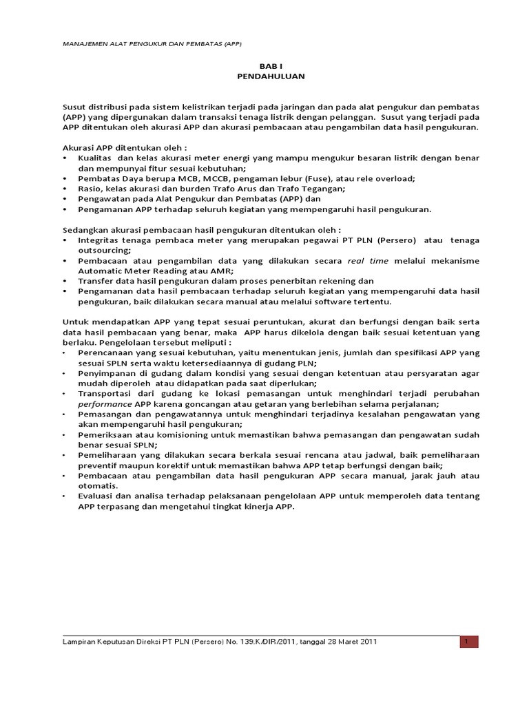 Kepdir 139.K-2011 Manajemen App | PDF