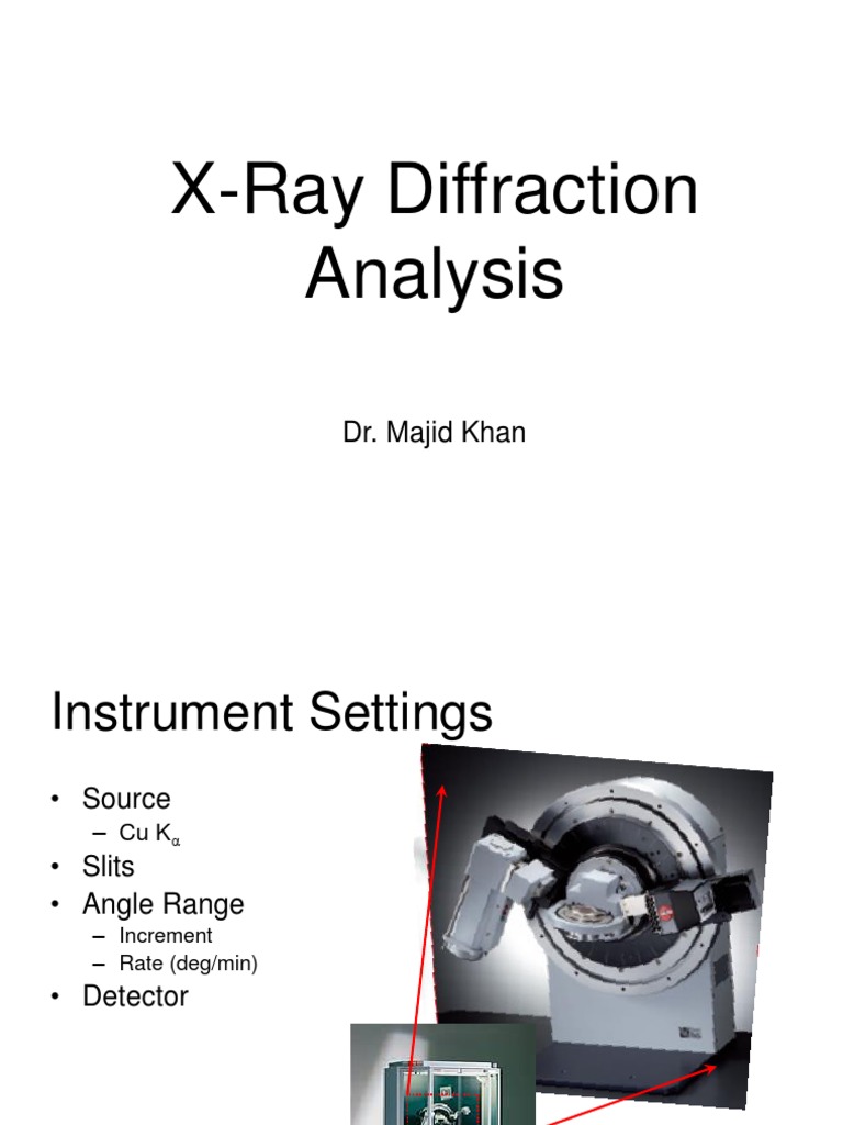 X-Ray Diffraction Analysis: Dr. Majid Khan | PDF | X Ray ...