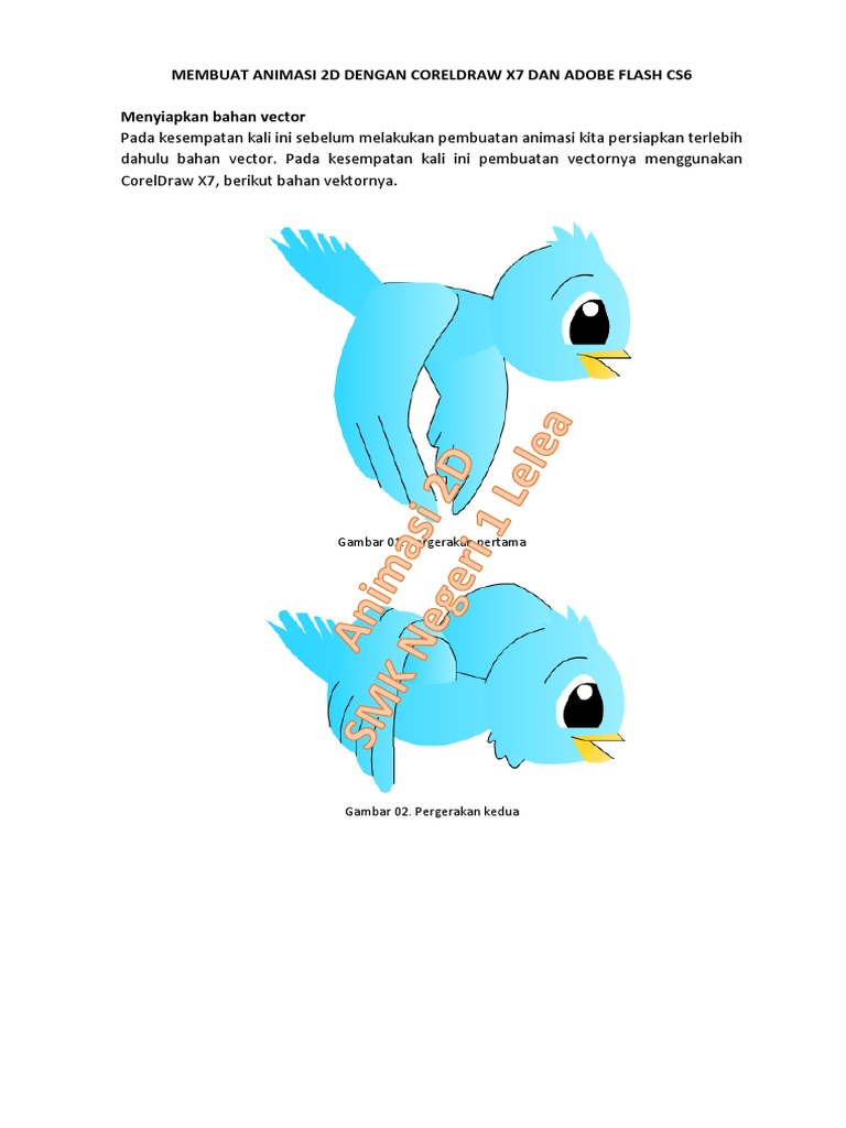Membuat Animasi 2d Dengan Coreldraw x7 Dan Adobe Flash Cs6 | PDF ...