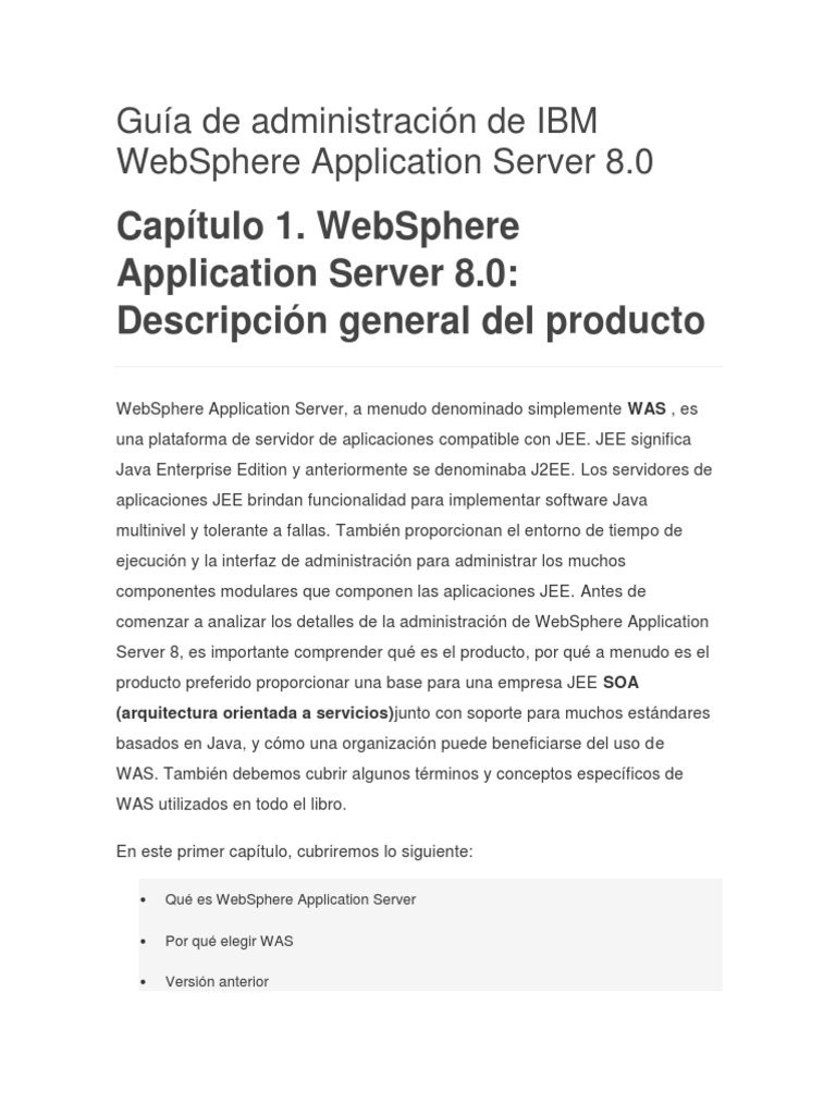 Websphere Application Server | PDF | Enterprise Java Beans | Plataforma ...