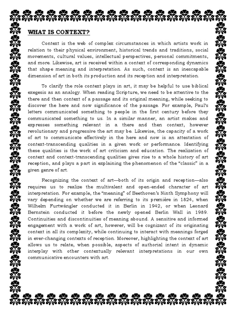 What Is Context | PDF | Manila | Philippines