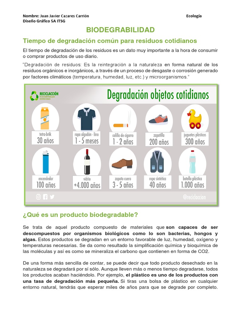 BIODEGRABILIDAD | PDF | Compost | Biodegradación