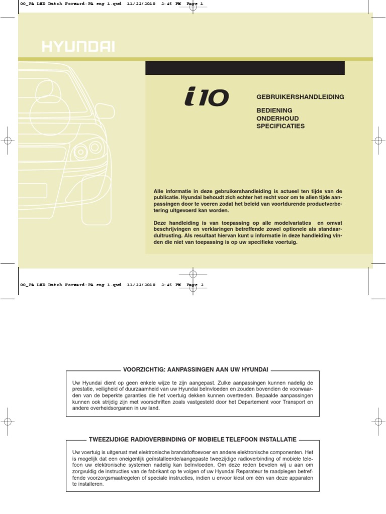 2012 Hyundai I10 100545 PDF | PDF
