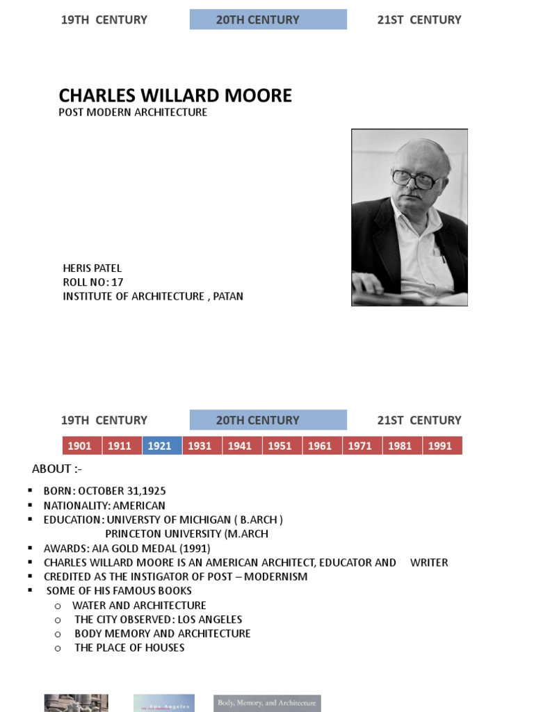 Charles Willard Moore | PDF | Environmental Design | Design