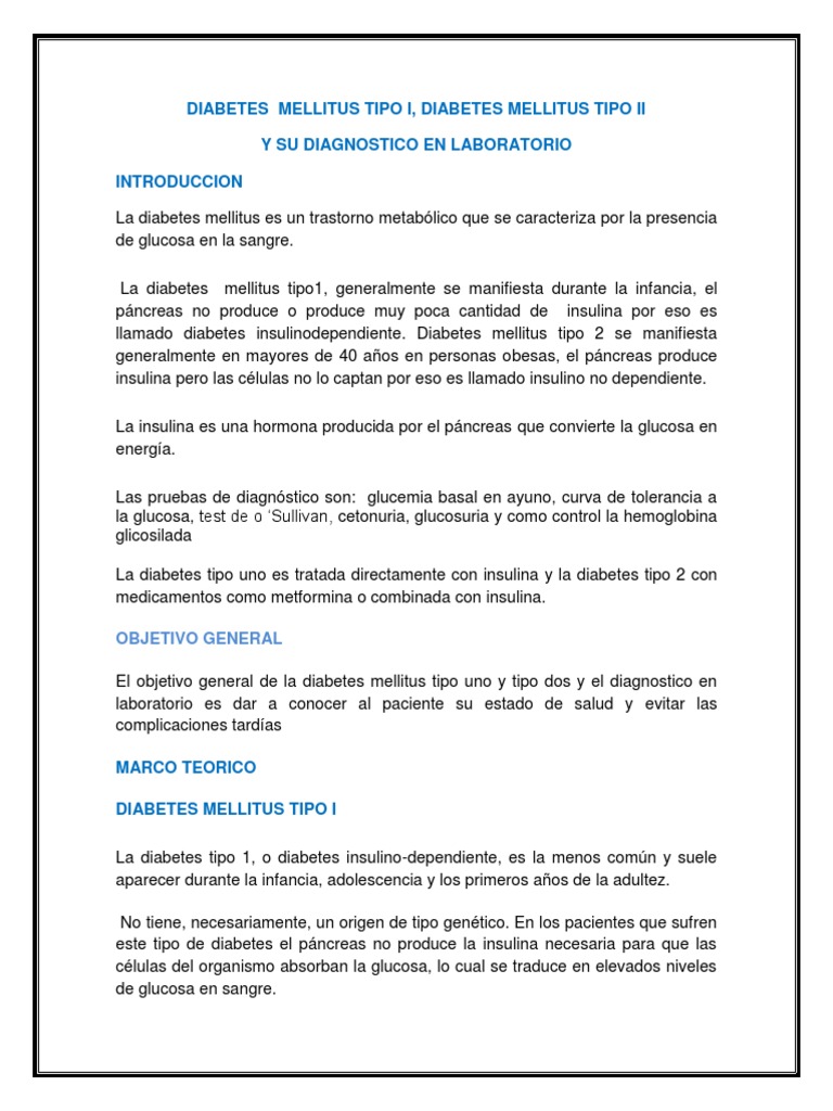 Diabetes Mellitus Tipo I | PDF | Diabetes mellitus tipo 1 | Diabetes ...