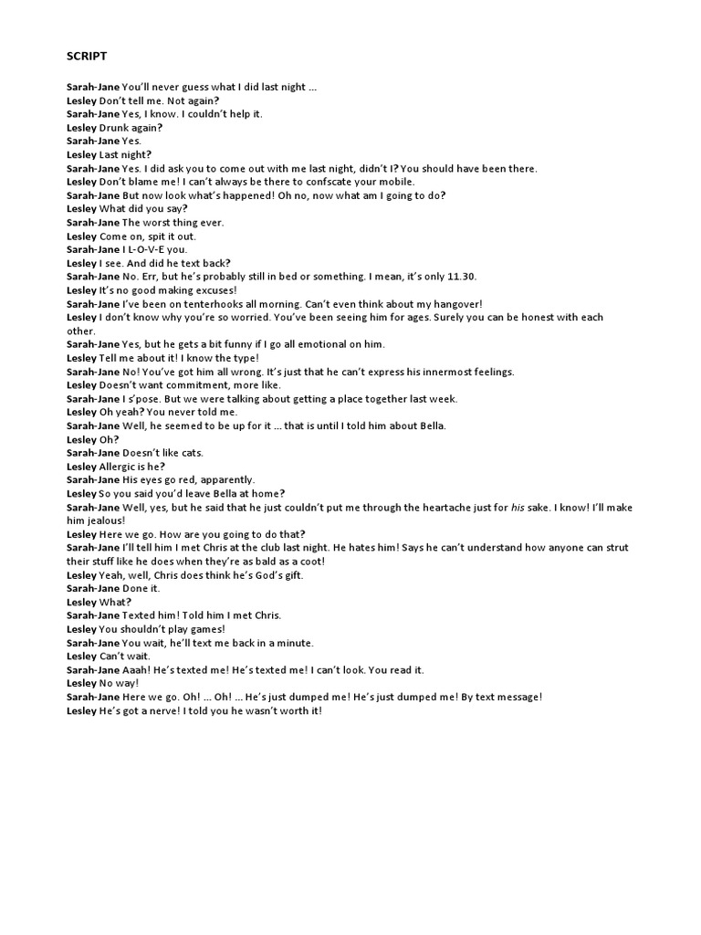 Script Earthquake Pdf