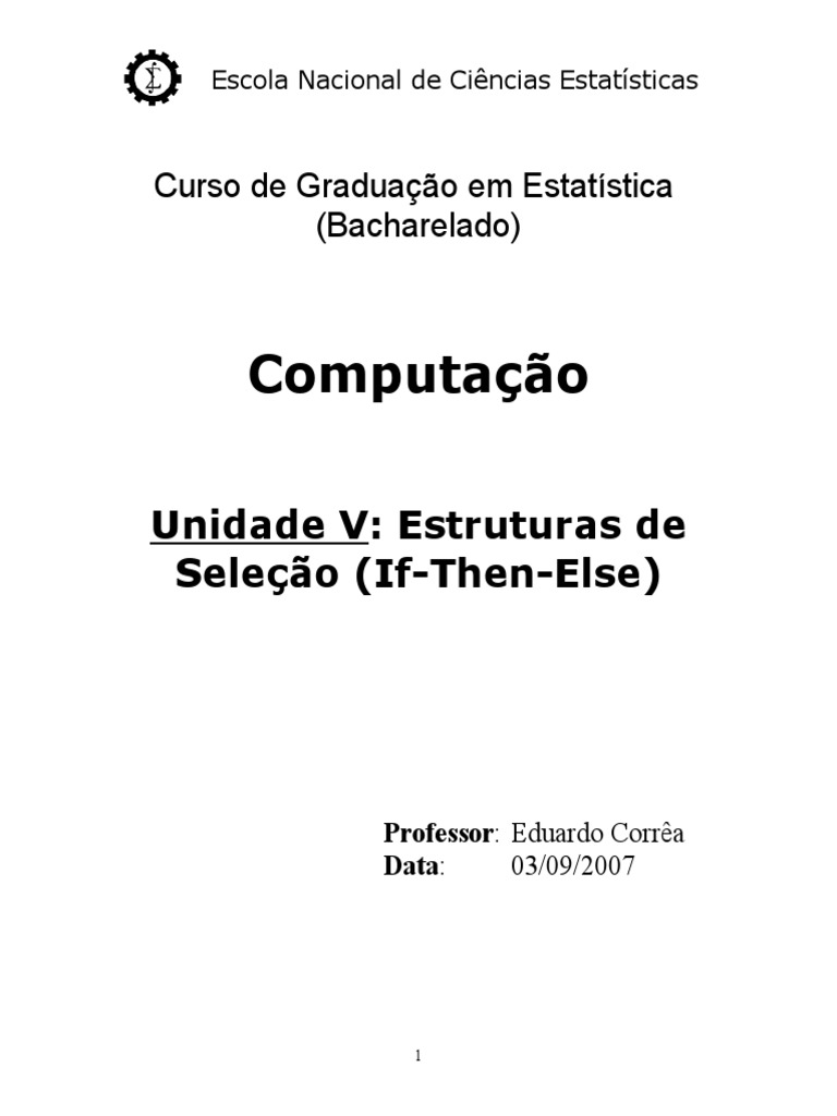Apostila Eduardo Corrêa - Linguagem Pascalzim (PT-BR) UNIDADE - V | PDF ...