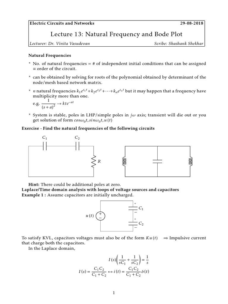Lecture 13 Scribe | PDF | Electrical Network | Capacitor