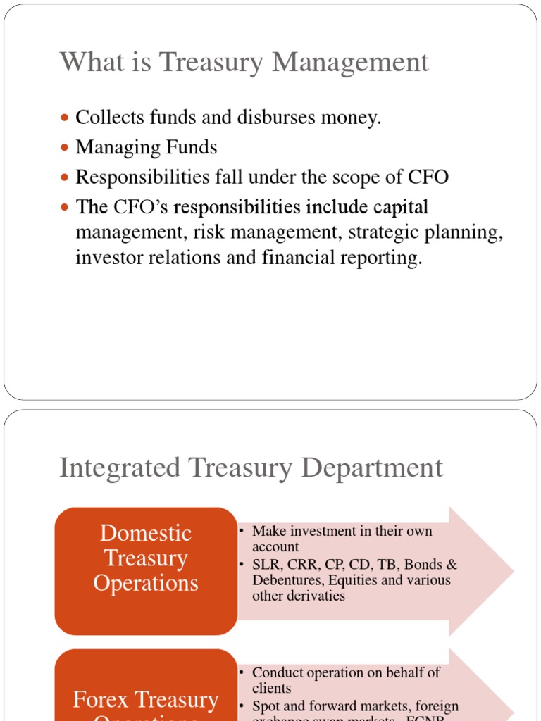 Treasury Management Functions Explained | PDF | Market Liquidity ...