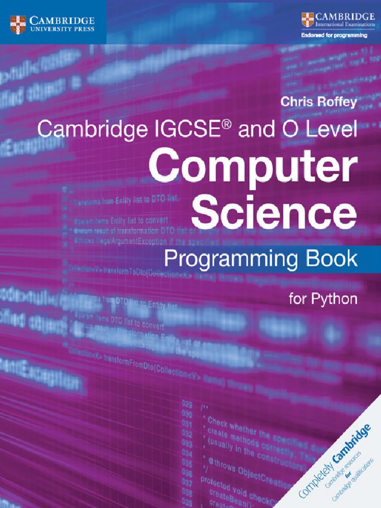 Cambridge IGCSE Computer Science Programming Book For Python | PDF ...