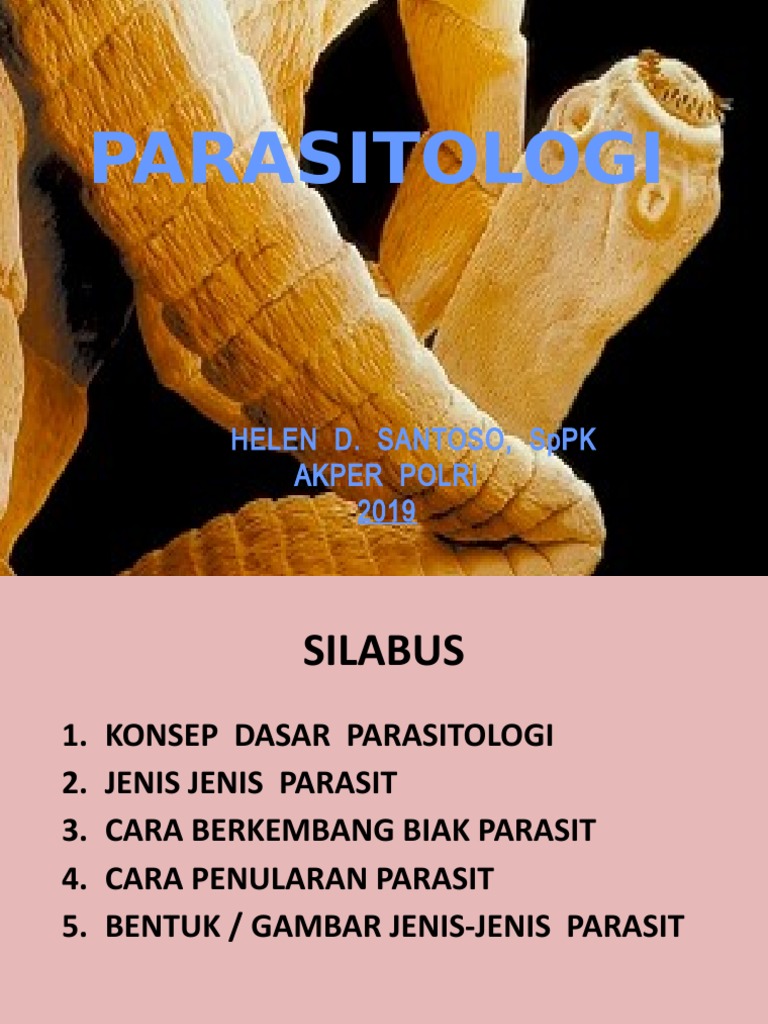 Dasar-Dasar Parasitologi dan Jenis Parasit | PDF | Kesehatan Holistik