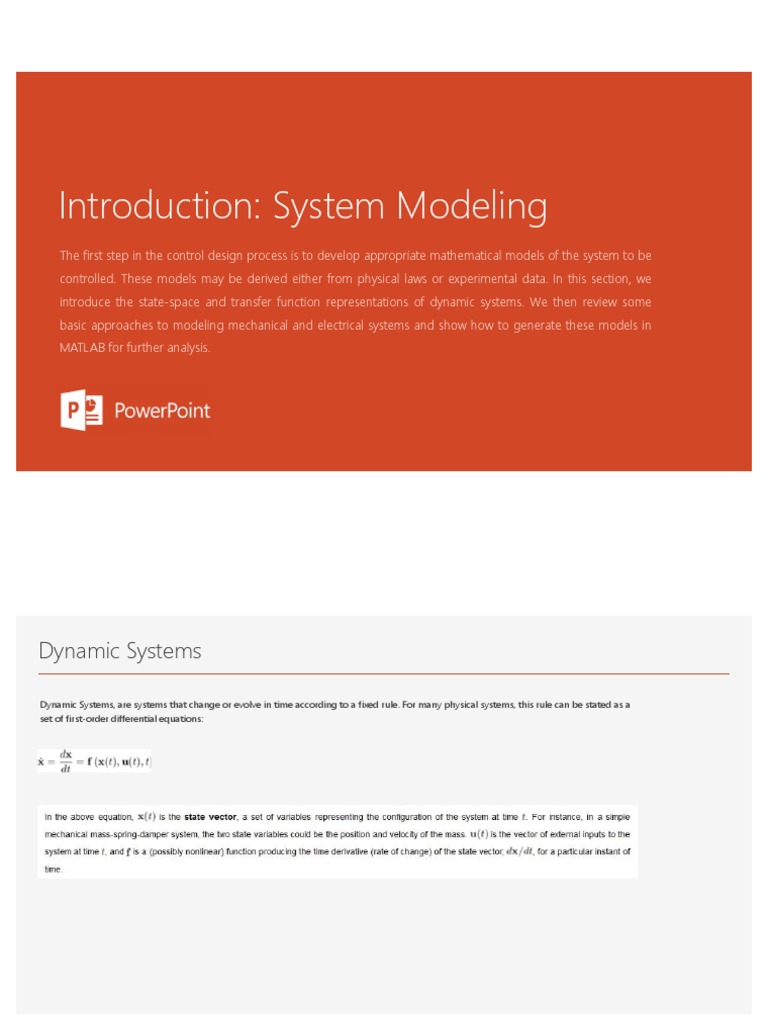 Introduction System Modeling | PDF | Systems Science | Applied Mathematics