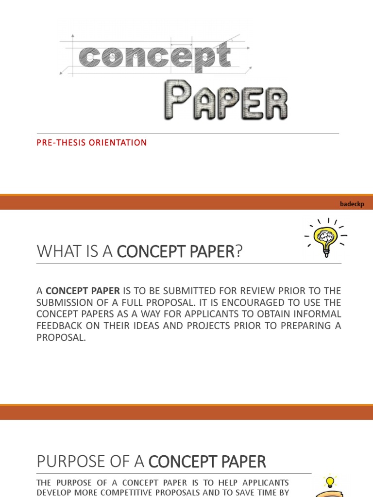 3 Concept Paper Orientation | PDF | Goal | Psychological Concepts