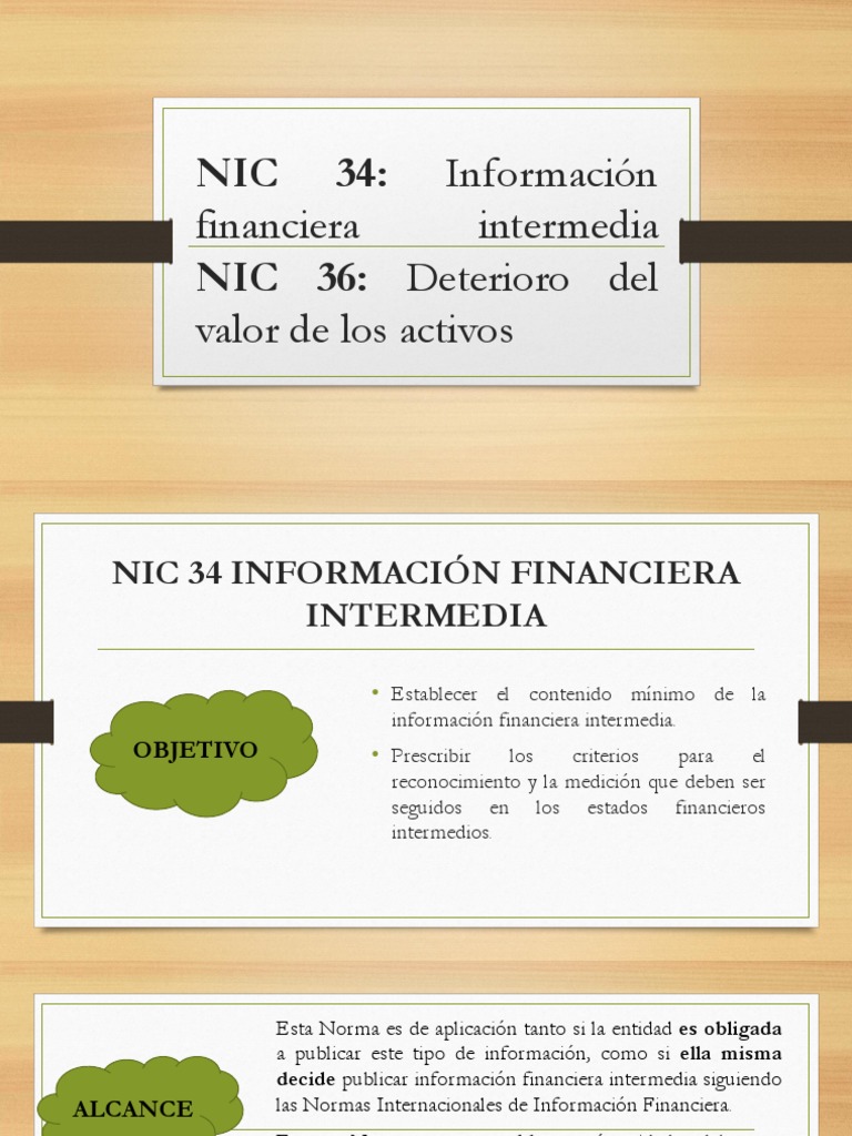 Nic 34 y Nic 36 | PDF | Estado financiero | Contabilidad