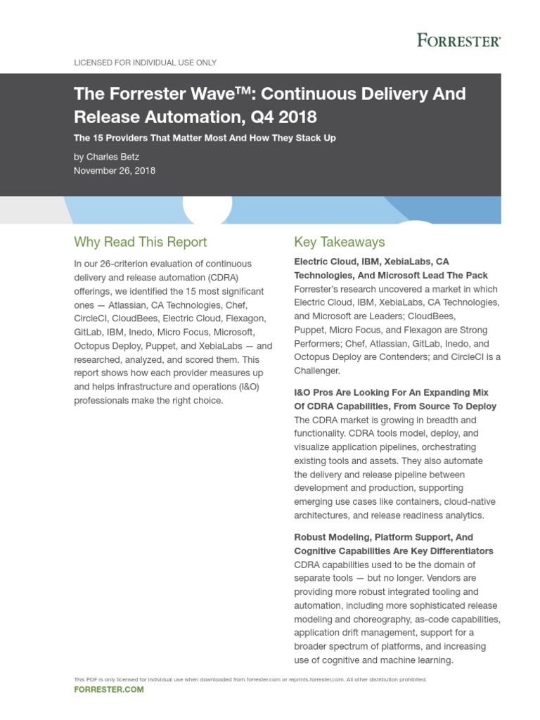 The Forrester Wave™ - Continuous Delivery and Release Automation, Q4 ...