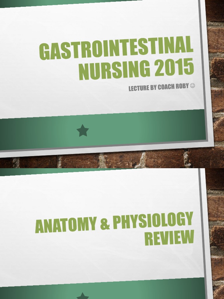 Gastrointestinal Nursing Review | PDF | Gastroesophageal Reflux Disease ...