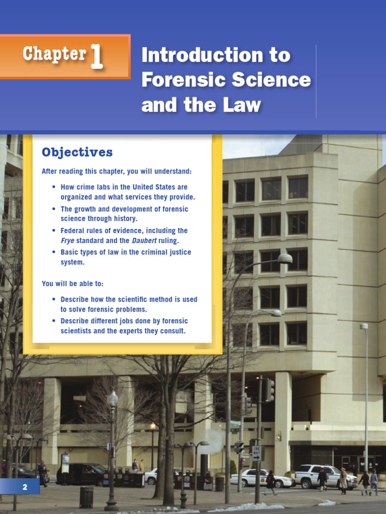 Introduction To Forensic Science and The Law: Objectives | PDF ...