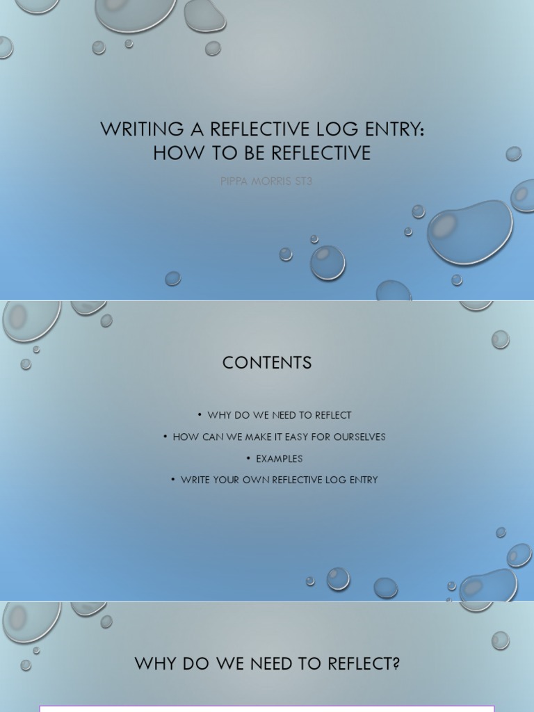 How To Write Reflective Log Entry | PDF | Headache | Migraine