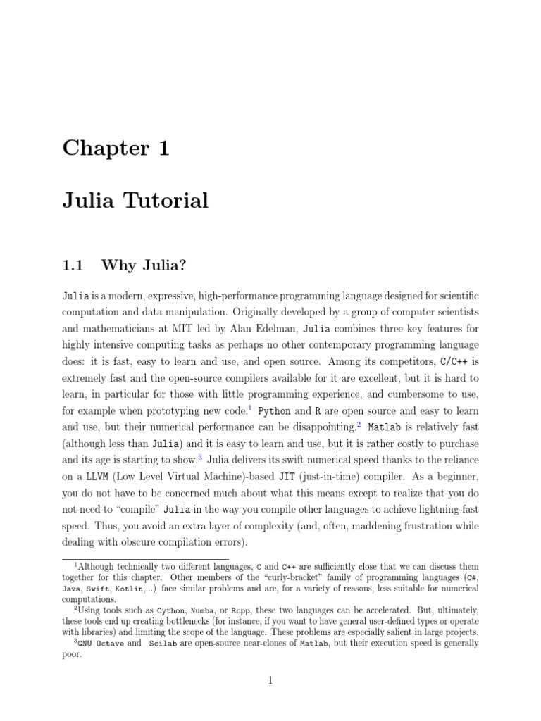 Julia Tutorial | PDF | Data Type | Array Data Structure