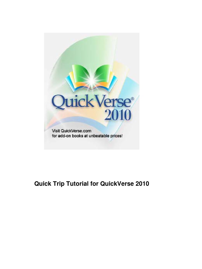 Quick Verse 1400 | PDF | Menu (Computing) | Tab (Gui)