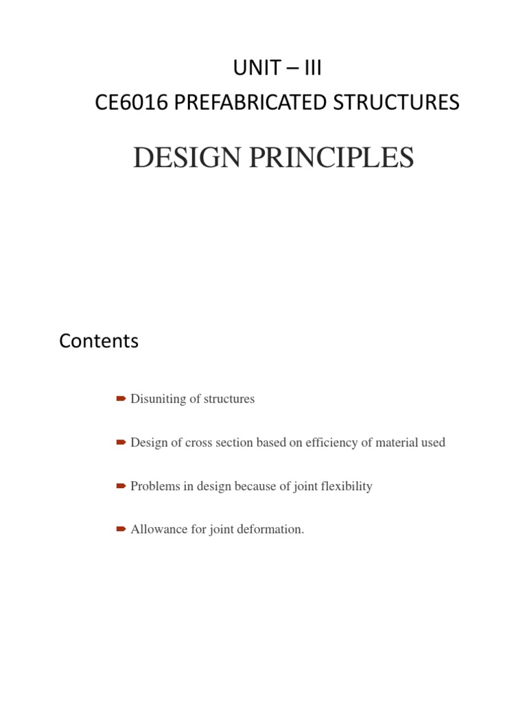 Design Principles of Precast Concrete Structures | PDF | Precast ...