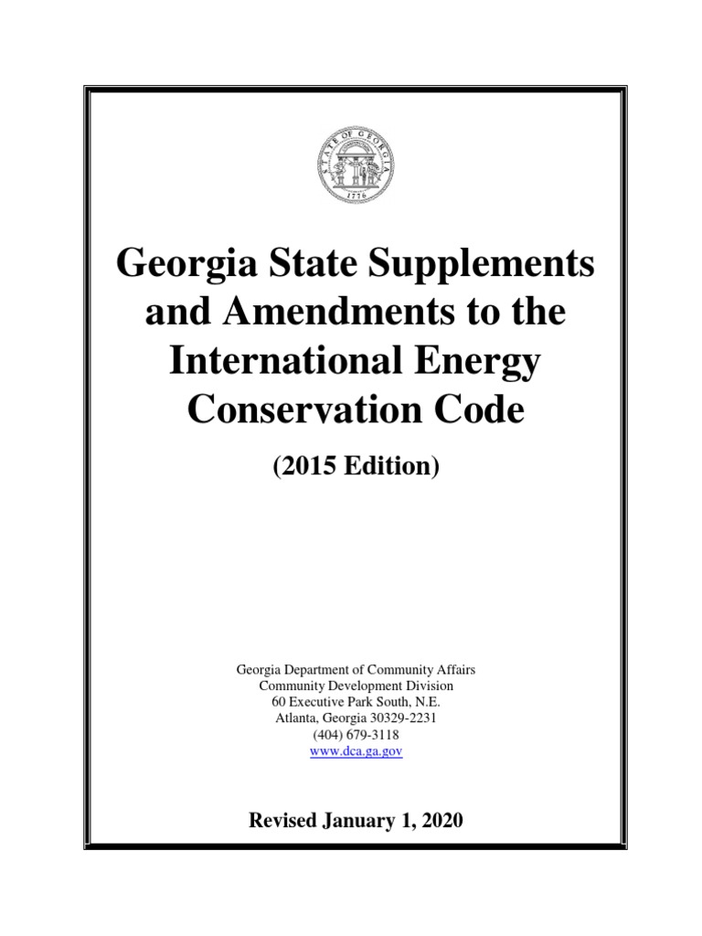 Georgia Energy Code Amendments 2020 | PDF | Duct (Flow) | Building ...