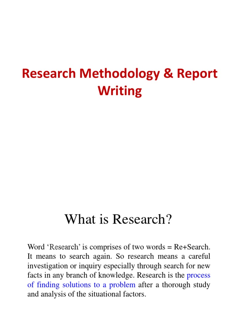 Research Methodology & Report Writing | PDF | Hypothesis | Causality