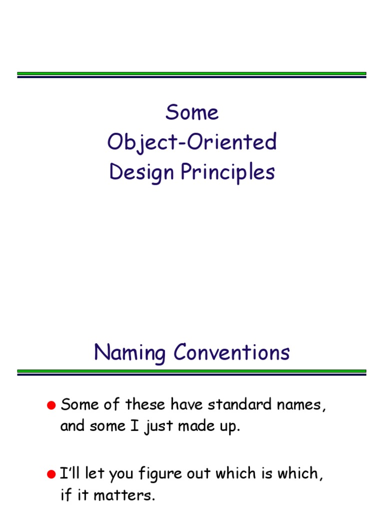 OO Principles | PDF | Inheritance (Object Oriented Programming) | Class ...