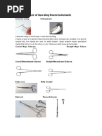Operating Room Instruments | PDF