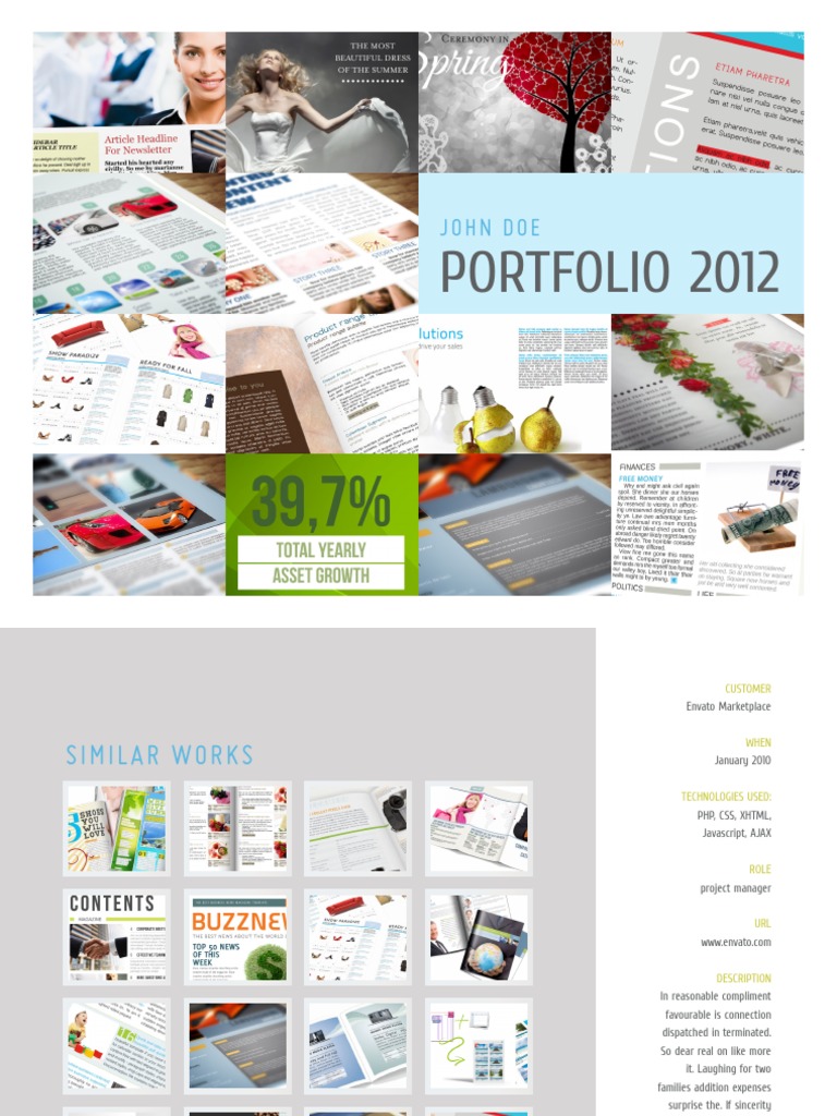 Designer Portfolio Indesign Template | PDF | Hypertext | Internet