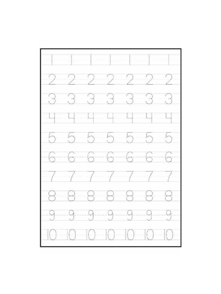 Numbers Preschool Tracing Worksheets | PDF
