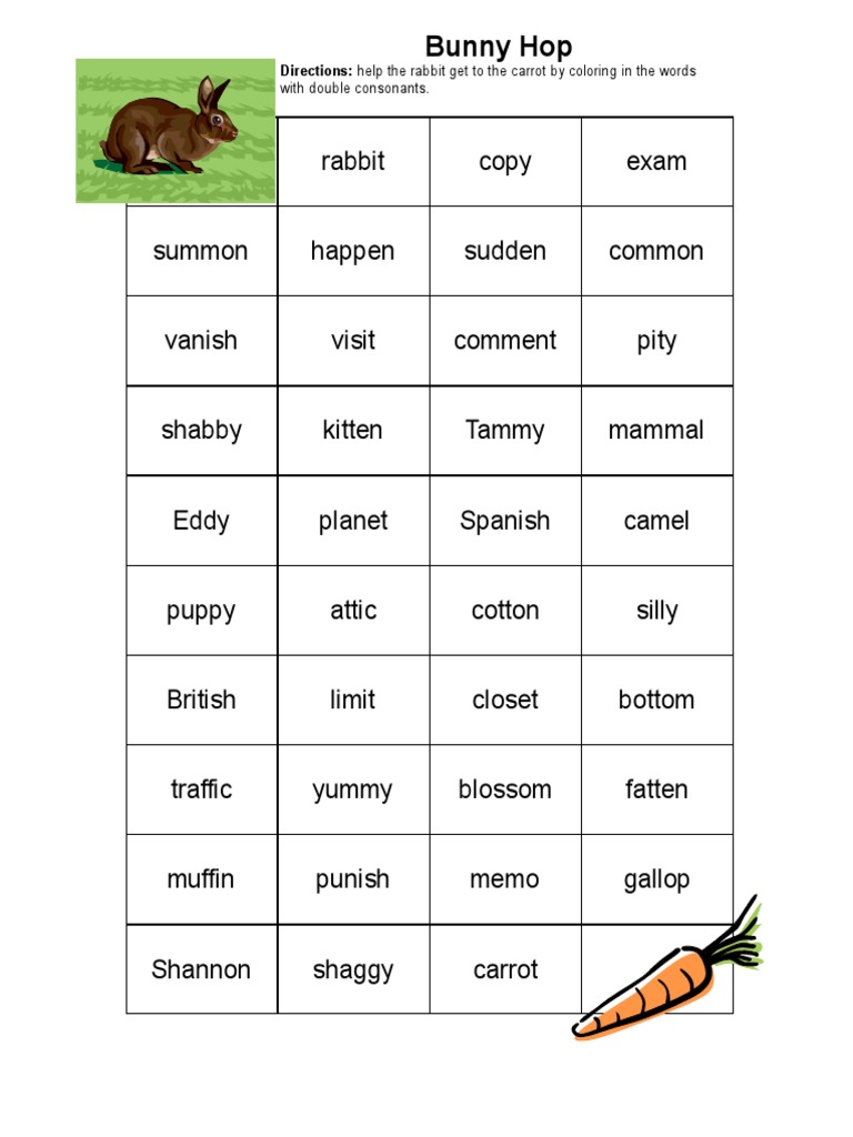 Bunny Hop Coloring Activity Guide | PDF