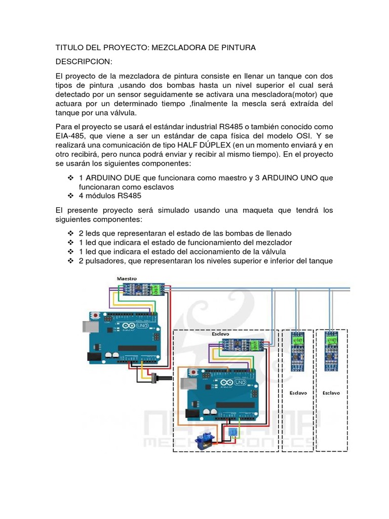 Comunicacion rs485 y Arduino (Proyecto Mezclador de Pintuta) | PDF | Hogar y jardín | Computadoras