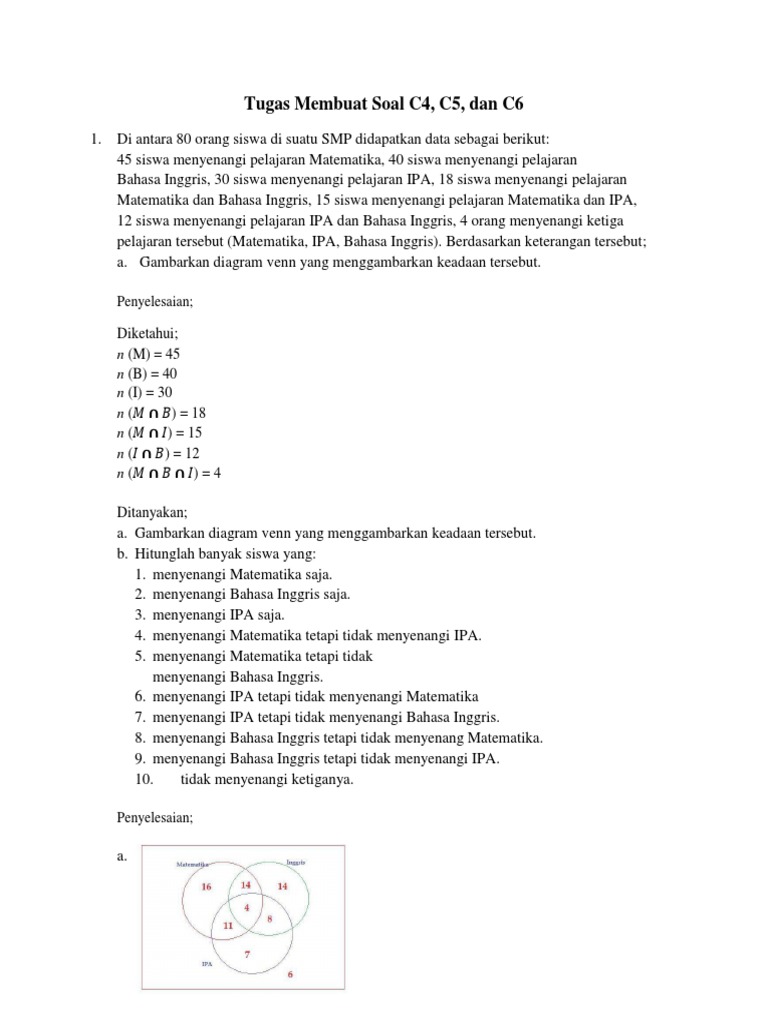 Tugas Membuat Soal C4, C5, C6 | PDF