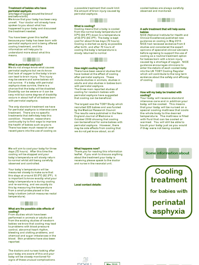 TOBY Register Cooling PIL 2010 | PDF | Neonatal Intensive Care Unit ...