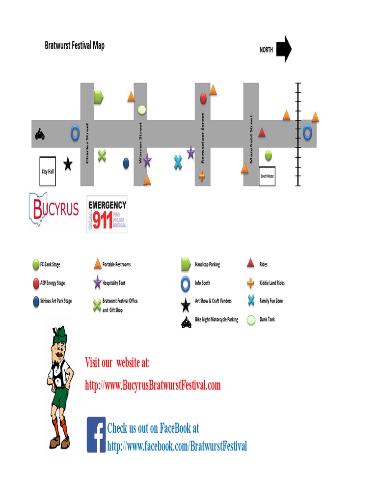 Bucyrus Bratwurst Festival Map | PDF