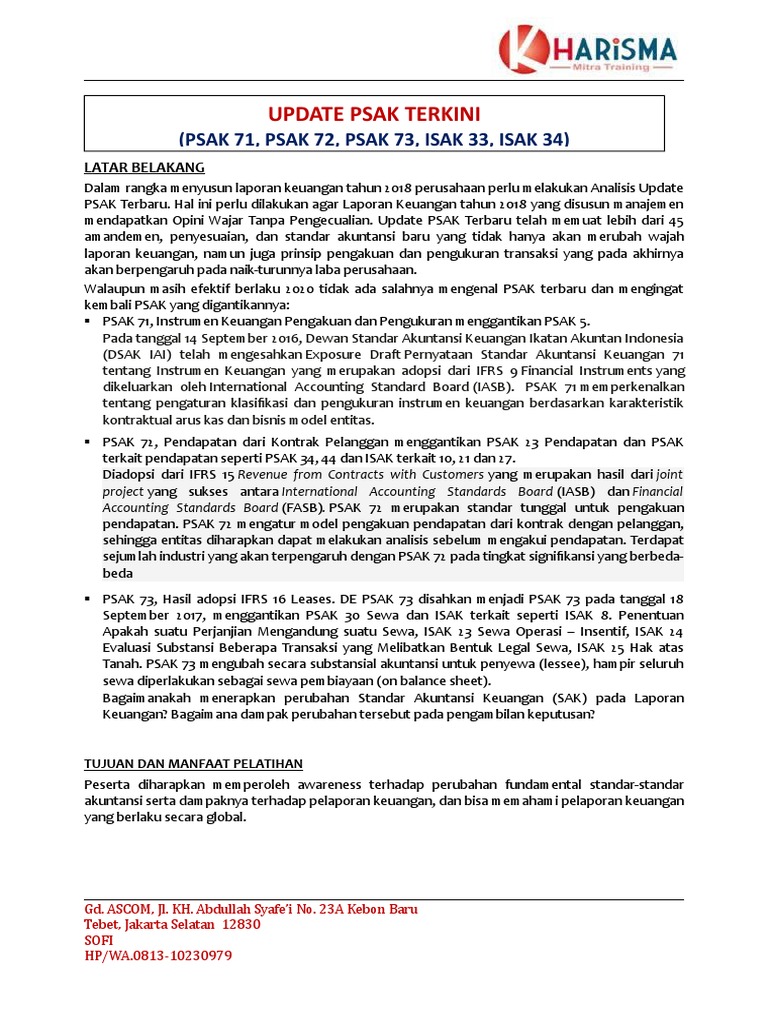 Update PSAK Terkini | PDF