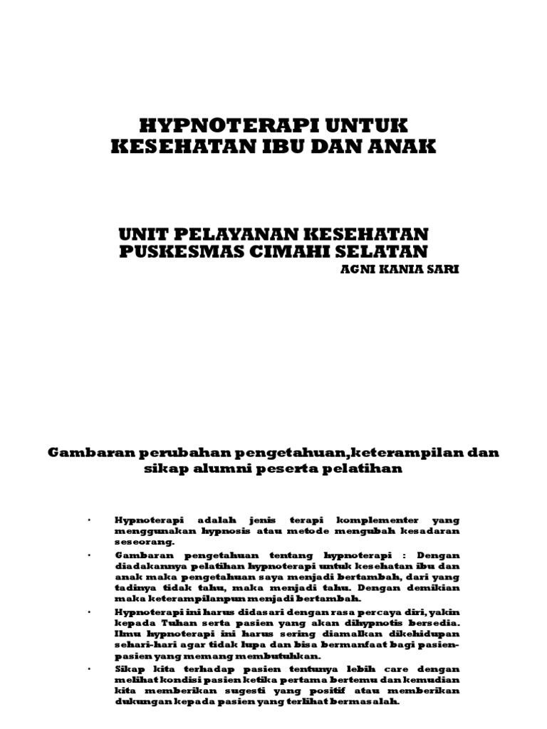 Power Point Hypnoterapi | PDF