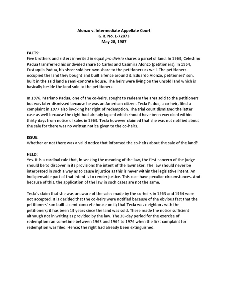 Alonzo V IAC Digest | PDF