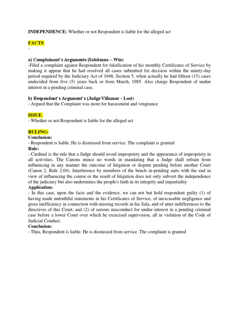 Judge Dismissed for Falsification and Misconduct | PDF | Judge | Complaint