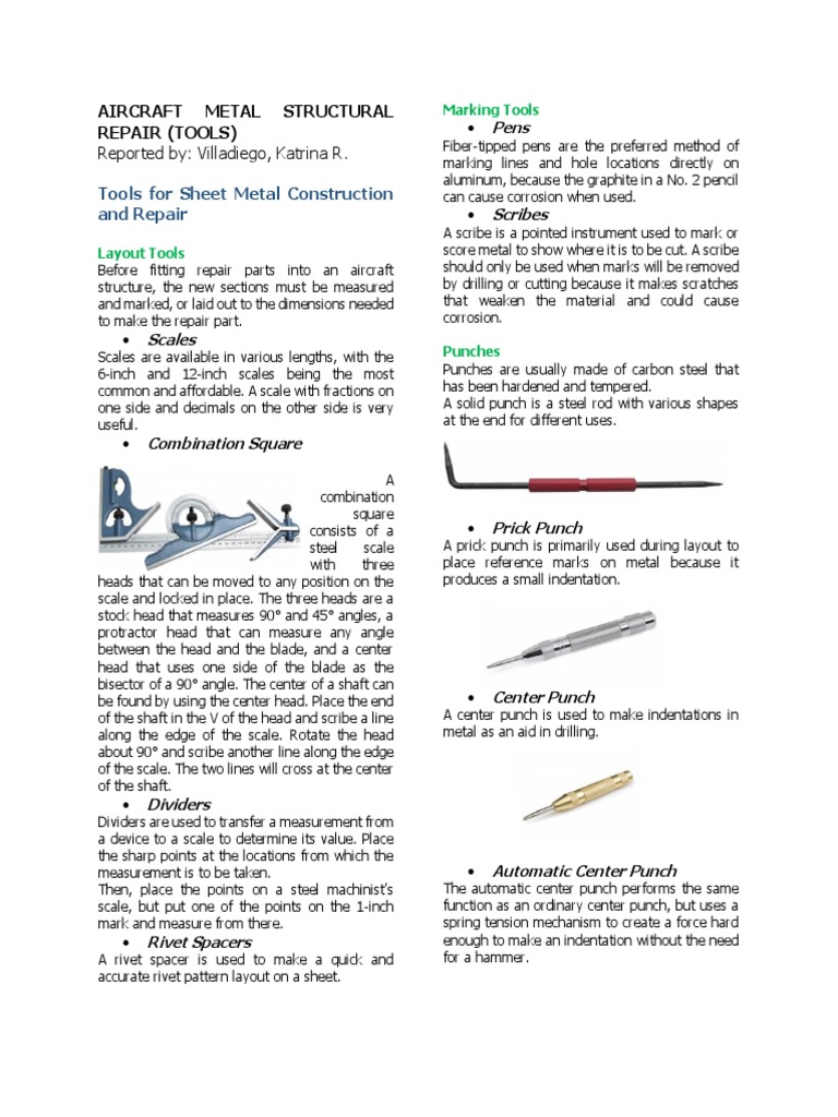 Aircraft Metal Structural Repair | PDF | Sheet Metal | Drill