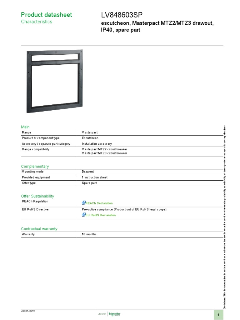 Masterpact MTZ - LV848603SP | PDF