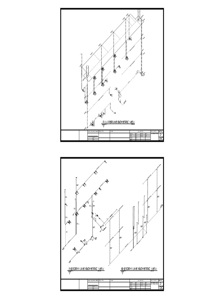 Water & Sewerline Sample Isometric Plan View | PDF