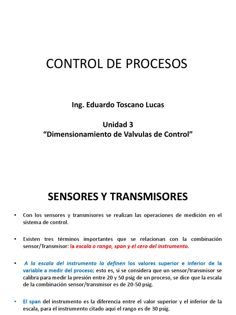 Unidad 3.2 - Valvulas de Control | PDF | Presión | Gases