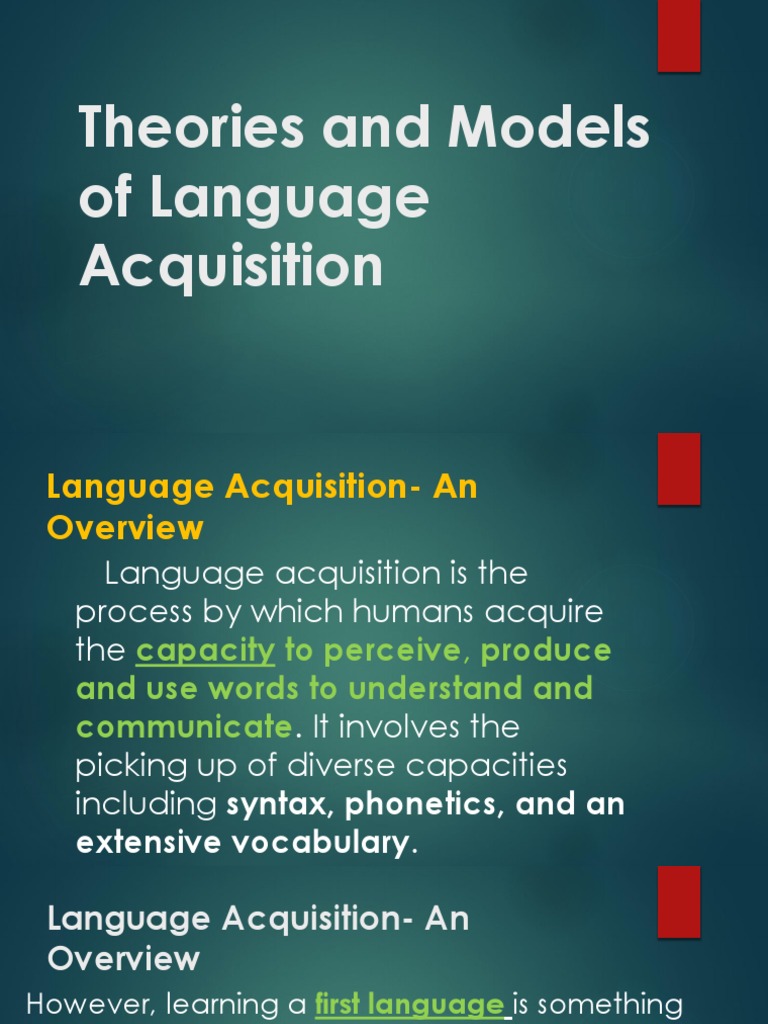 Principles and Theories of Language Acquisition | PDF | Language ...