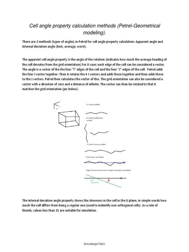 Cell Angle Property Calculation Methods | PDF